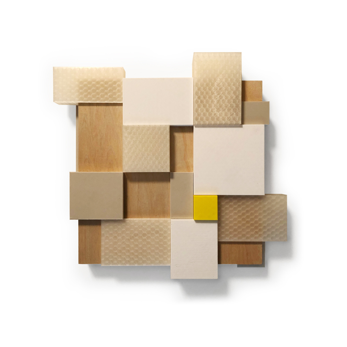 untitled blocks 3d printing on wood panel 15 w x