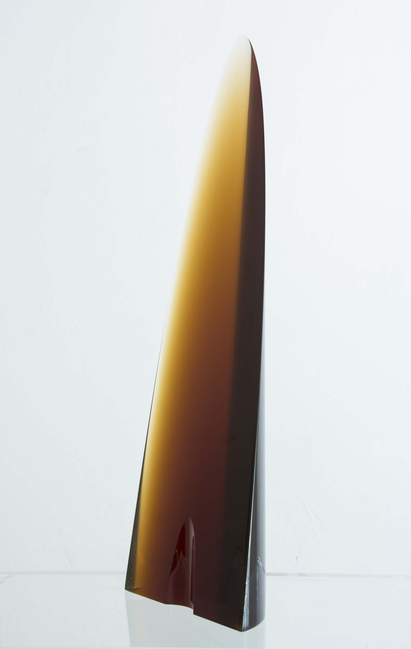 Untitled, (Amber Rising), 2001 cast polyester, 23 x 8 x 4 inches