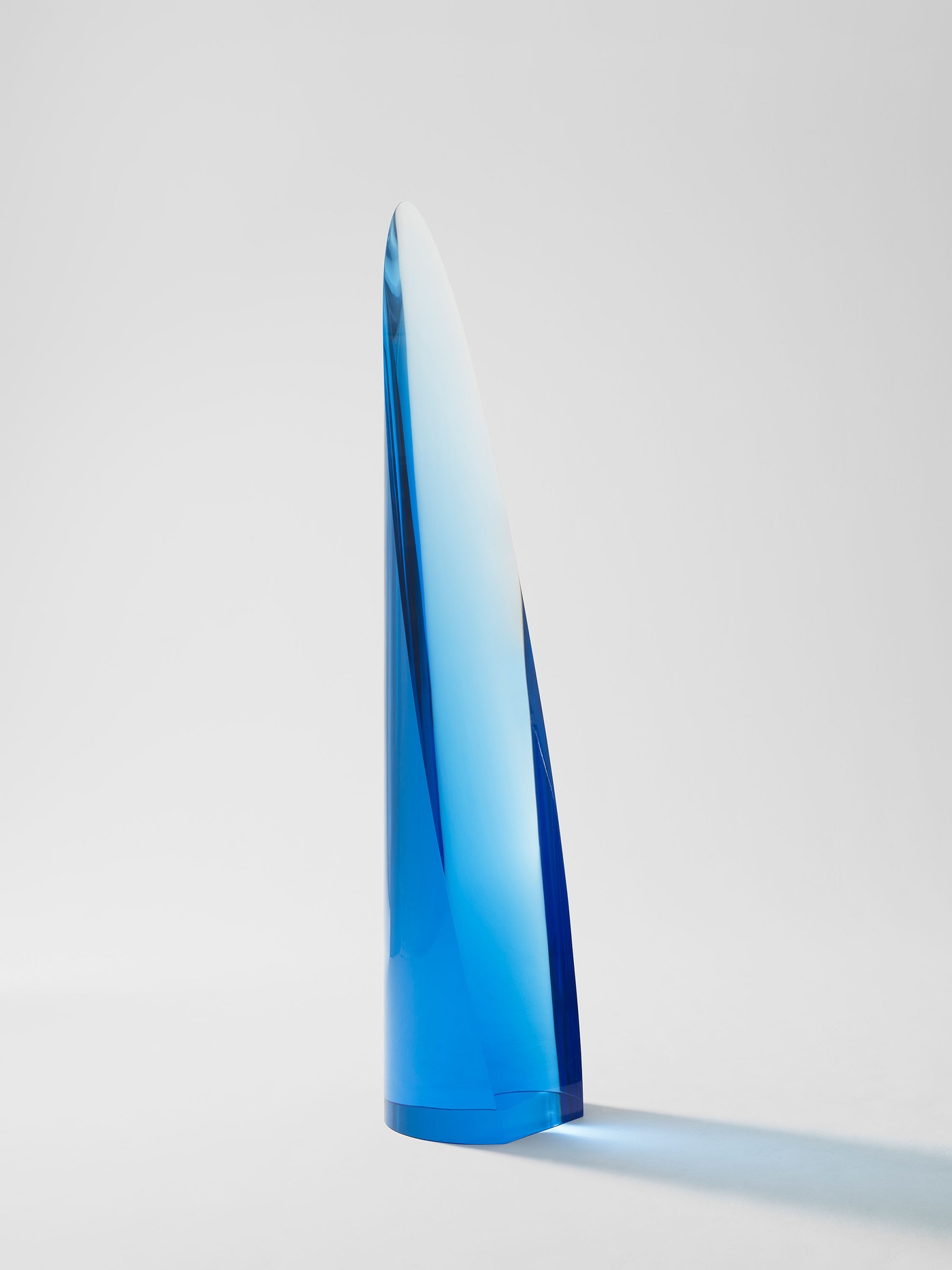 Untitled, (cylindrical lens), 2023 cast polyurethane, 88 x 18 1/2 x 16 ...