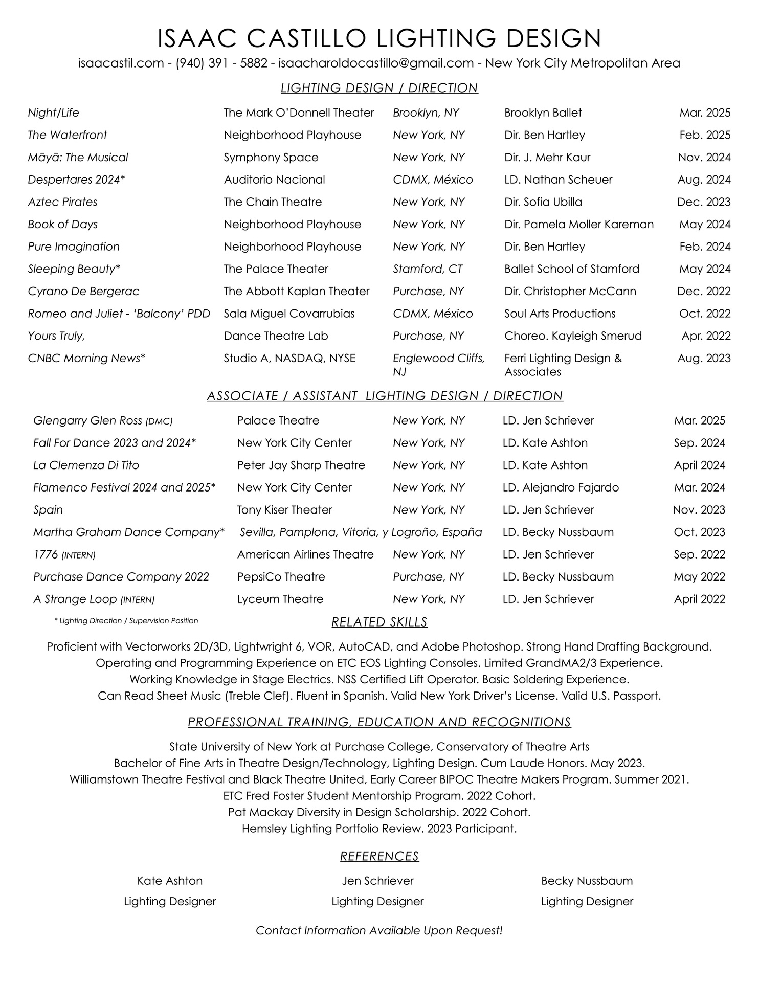 Isaac Castillo Lighting Design