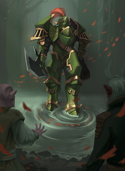 Knight Appearing on Lake Ready to Fight /// Freelance Illustrator