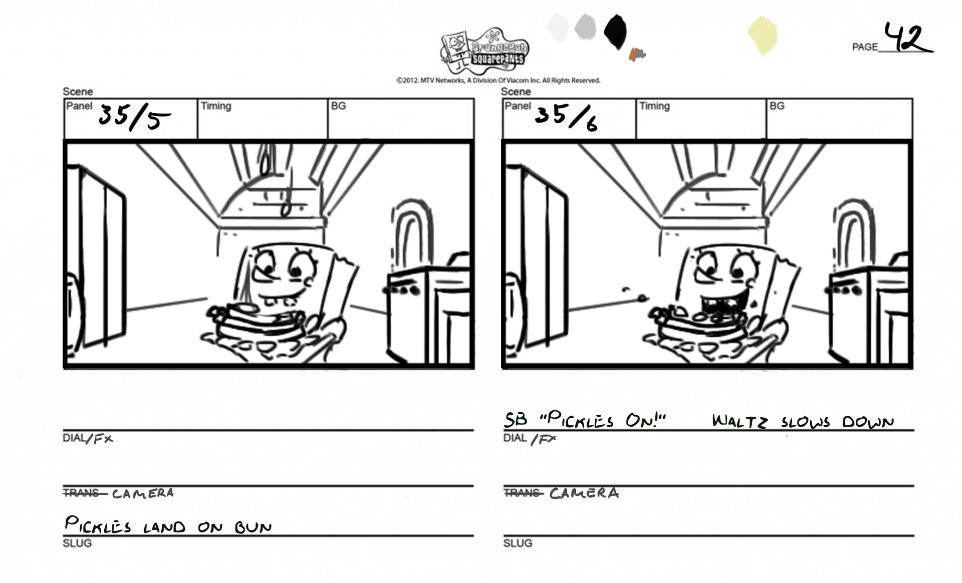 Spongebob Storyboards