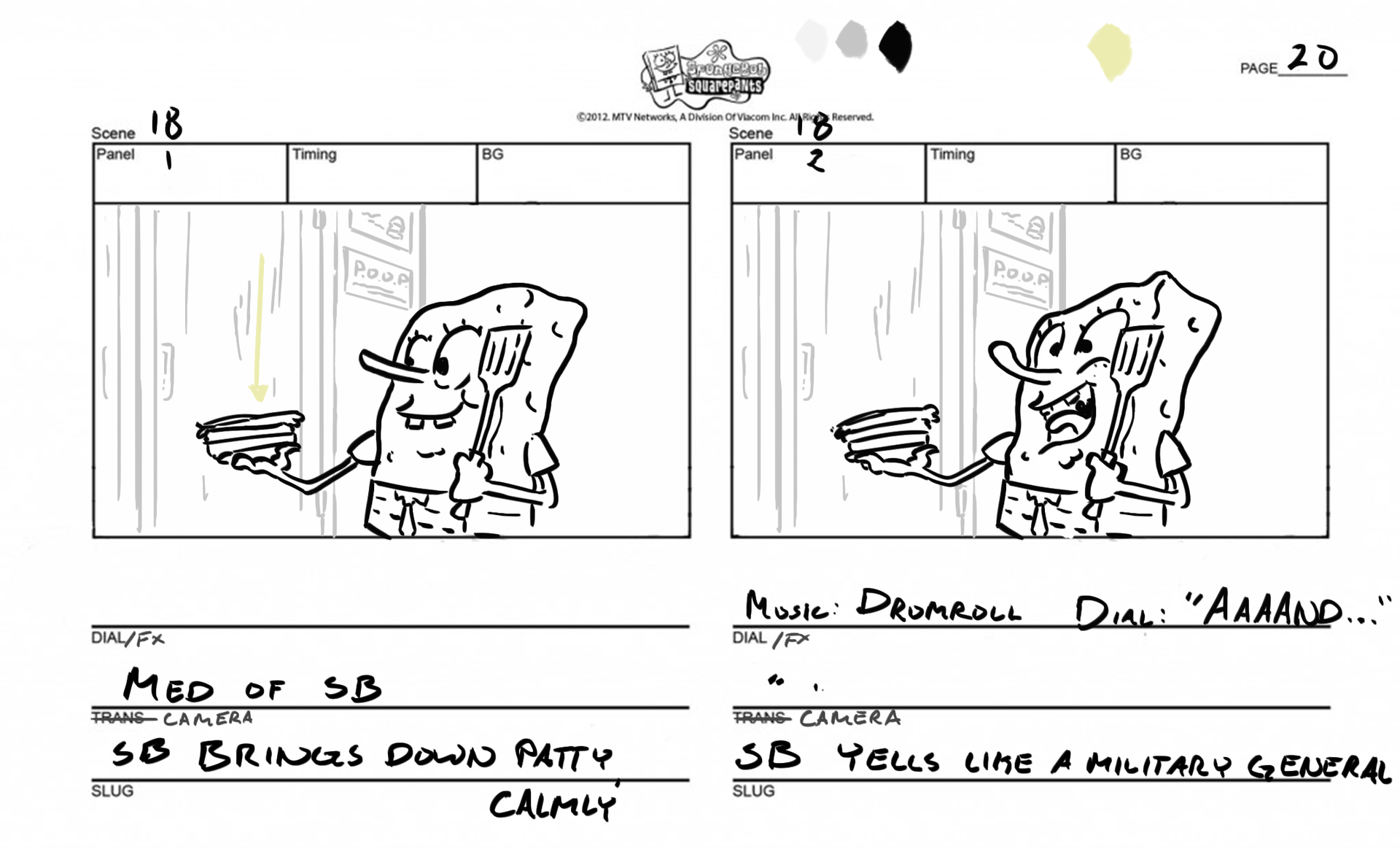 Spongebob Storyboards
