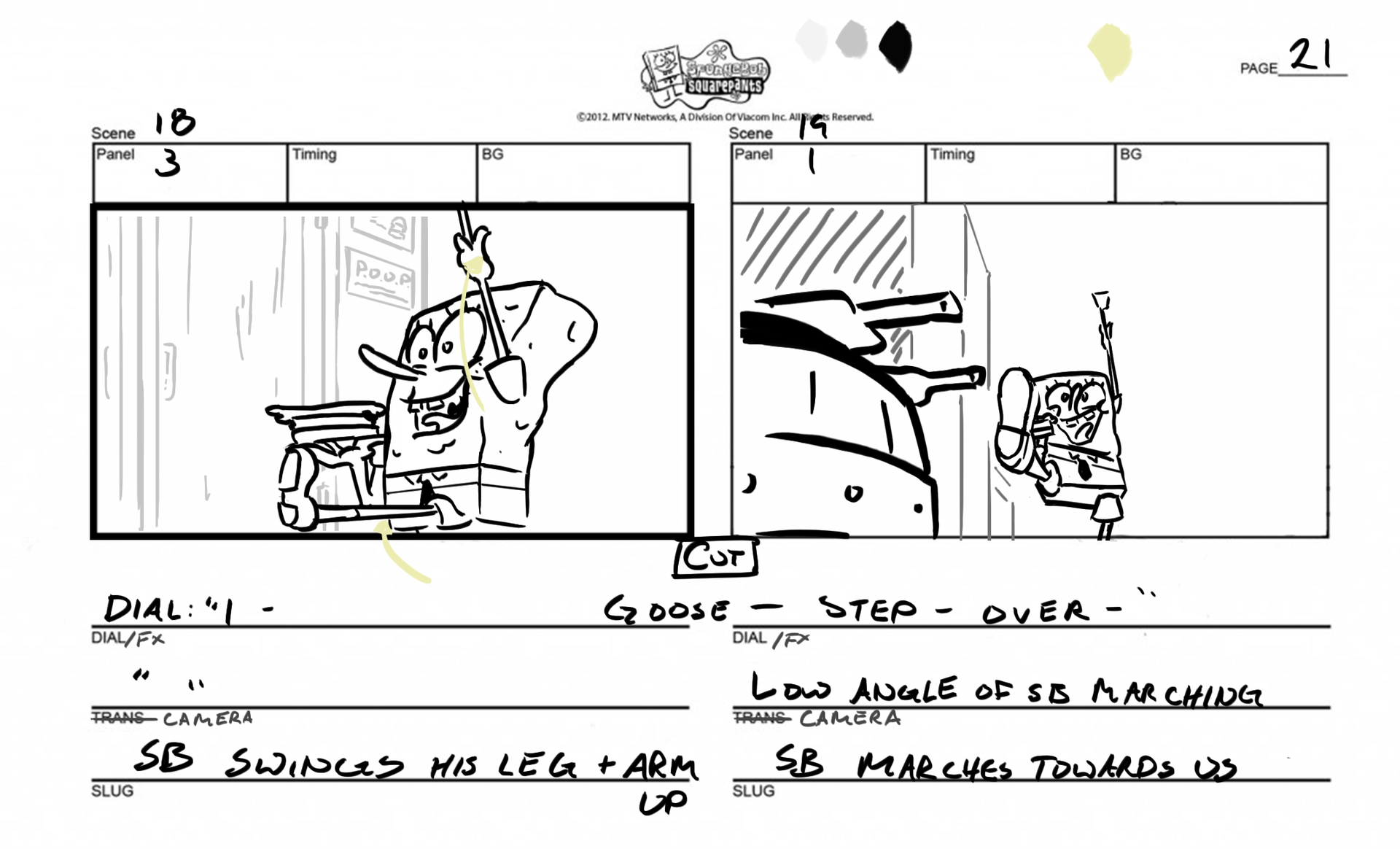 Spongebob Storyboards