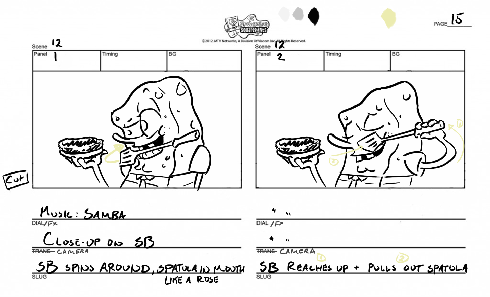 Spongebob Storyboards