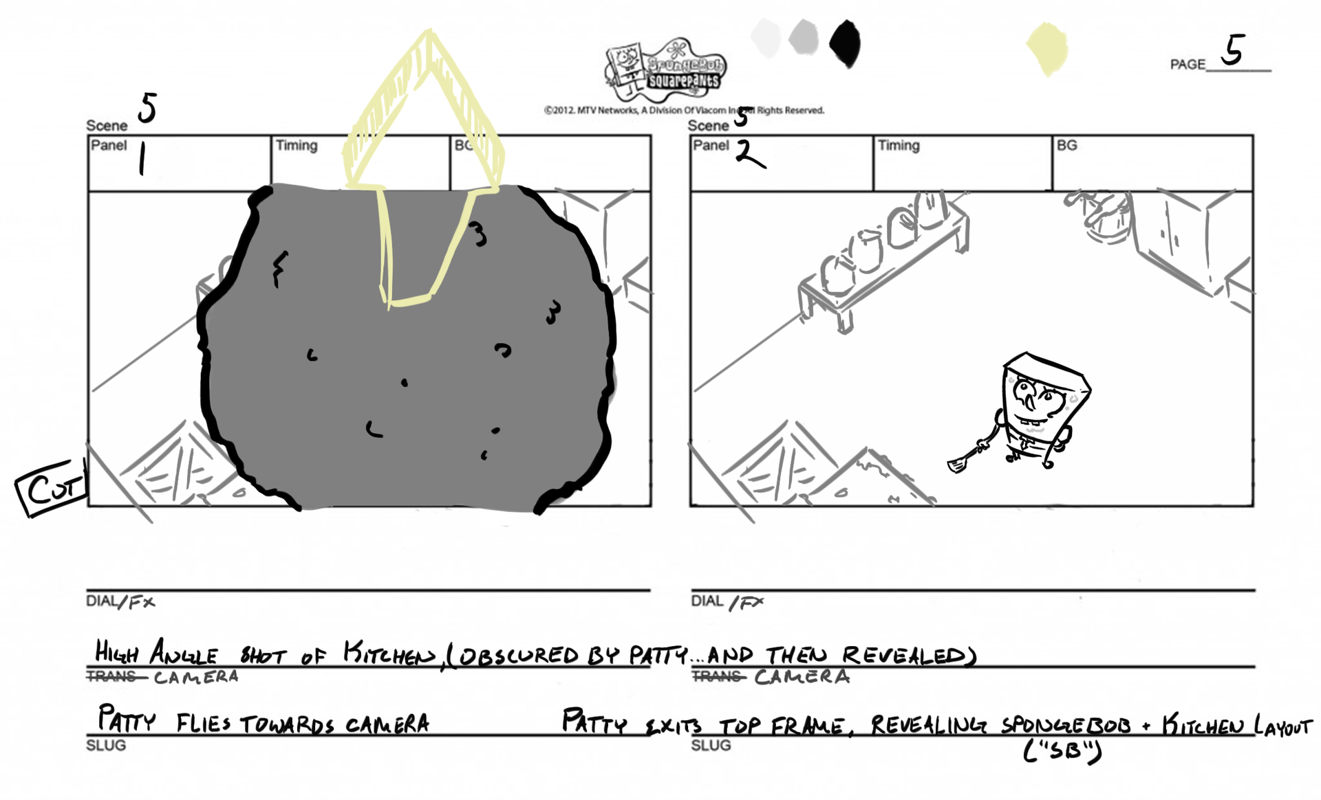 Spongebob Storyboards