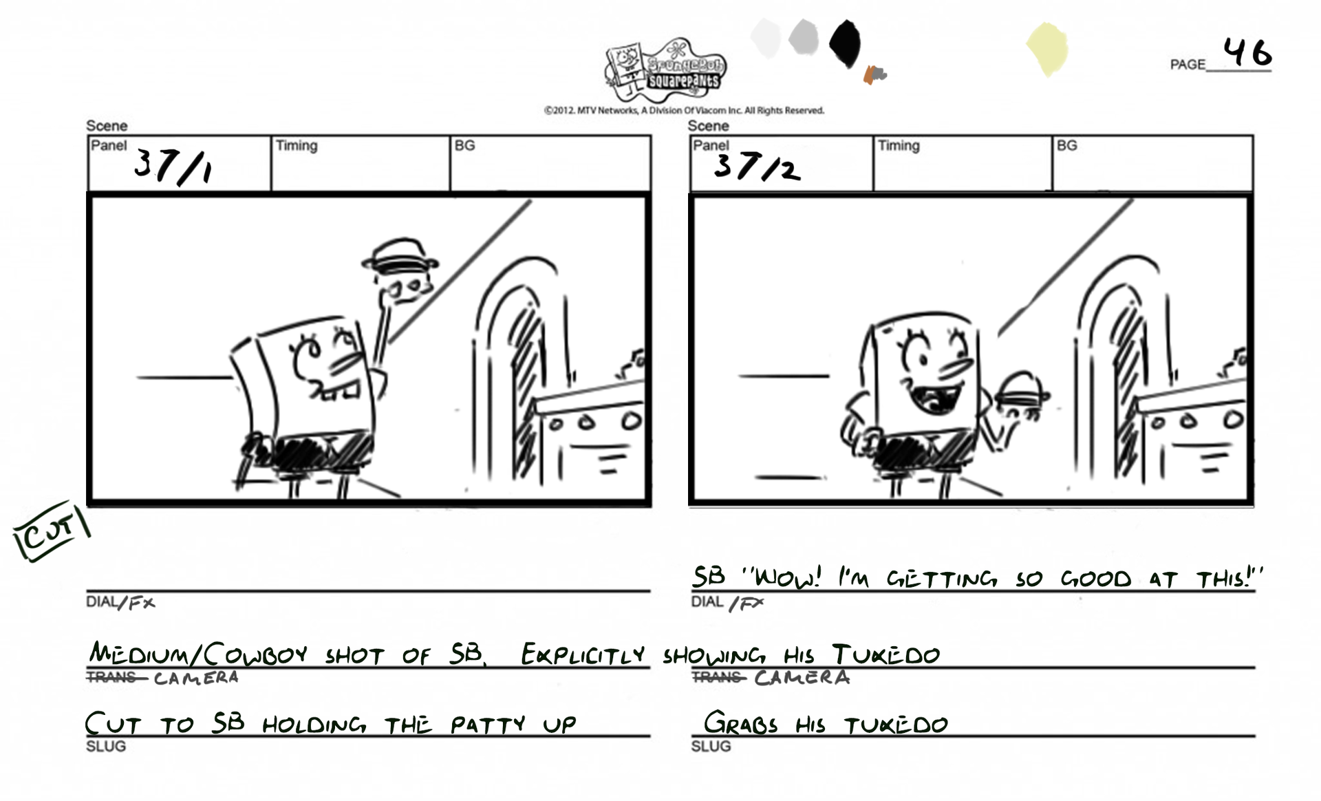Spongebob Storyboards