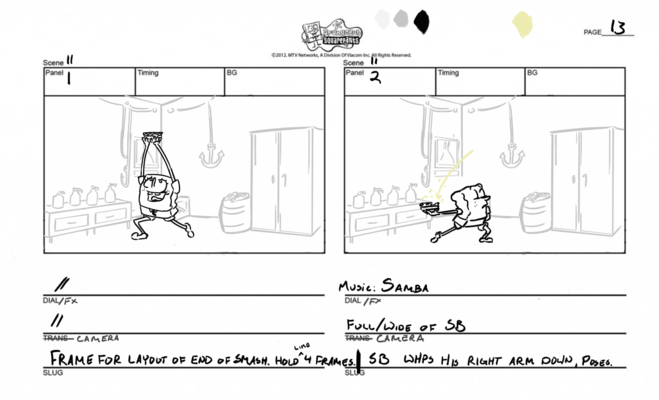 Spongebob Storyboards